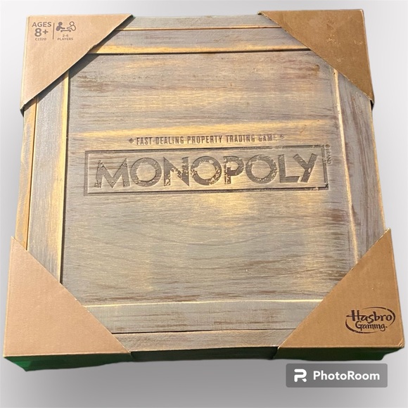 Hasbro | Games | Monopoly Rustic Wood Series Wooden Board Game Wooden ...